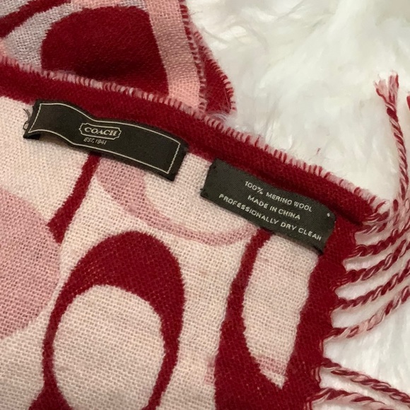 Coach | Accessories | Authentic Coach Signature Scarf Merino Wool ...